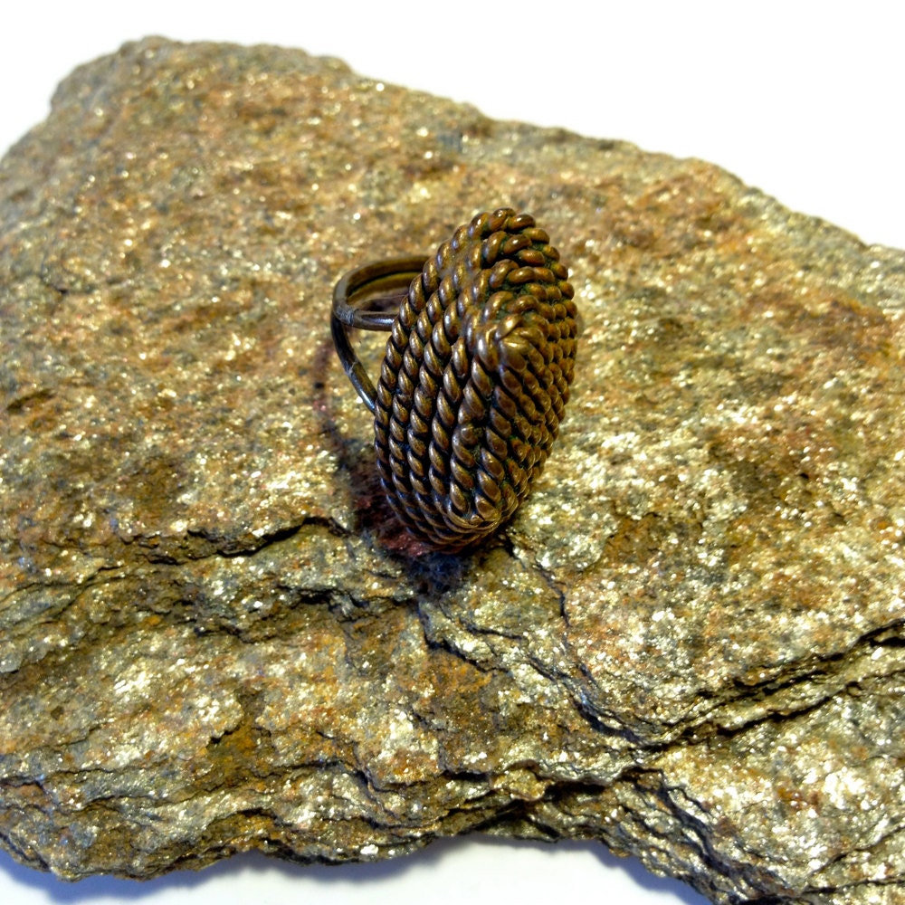 Vintage Copper Ring ,artisan Handmade Twisted Copper Wire - Etsy