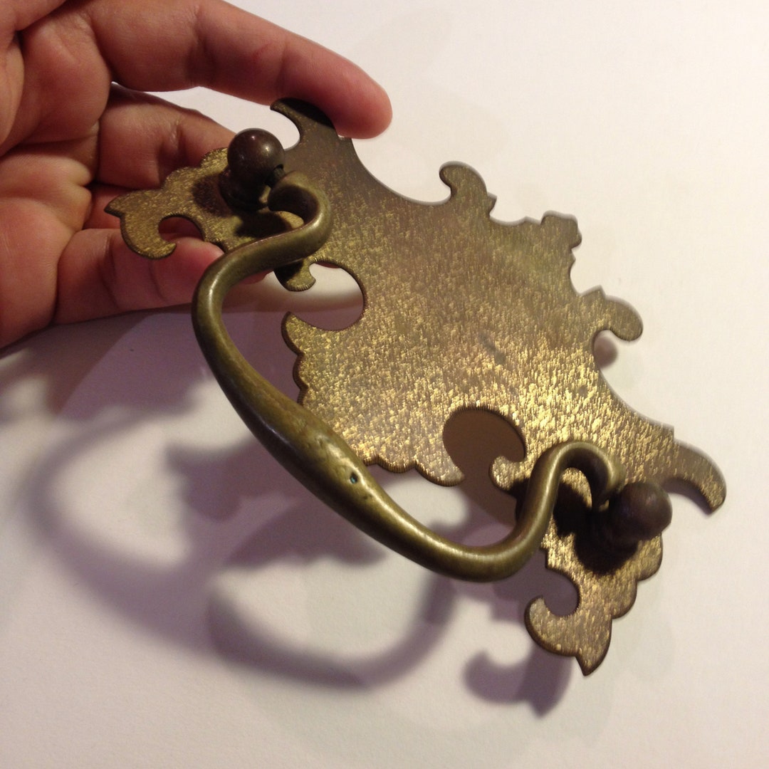 Antique Furniture Drawer Handle, Solid Brass Victorian Drawer Pull ...