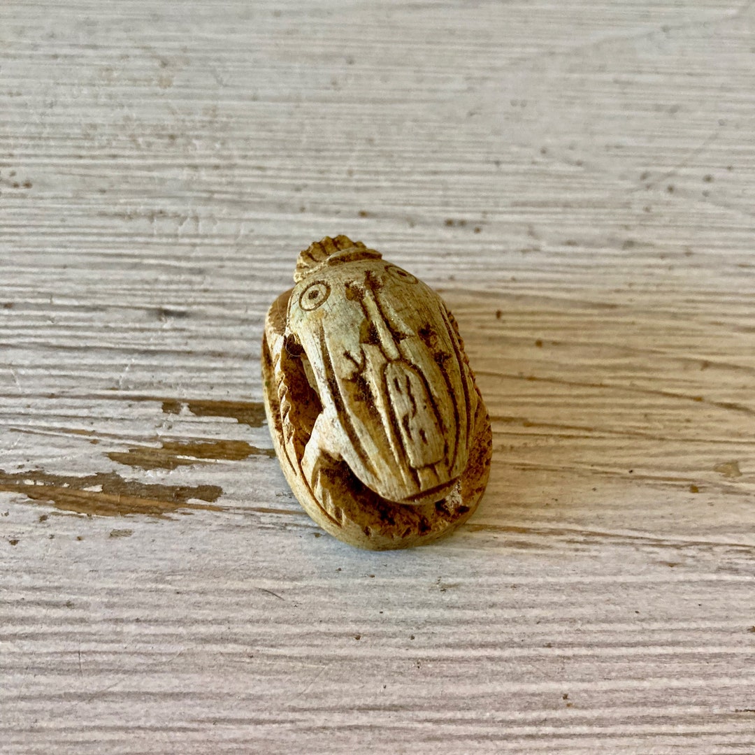 Egyptian Scarab Stone, Antique Egyptian Hand Carved Stone Scarab ...