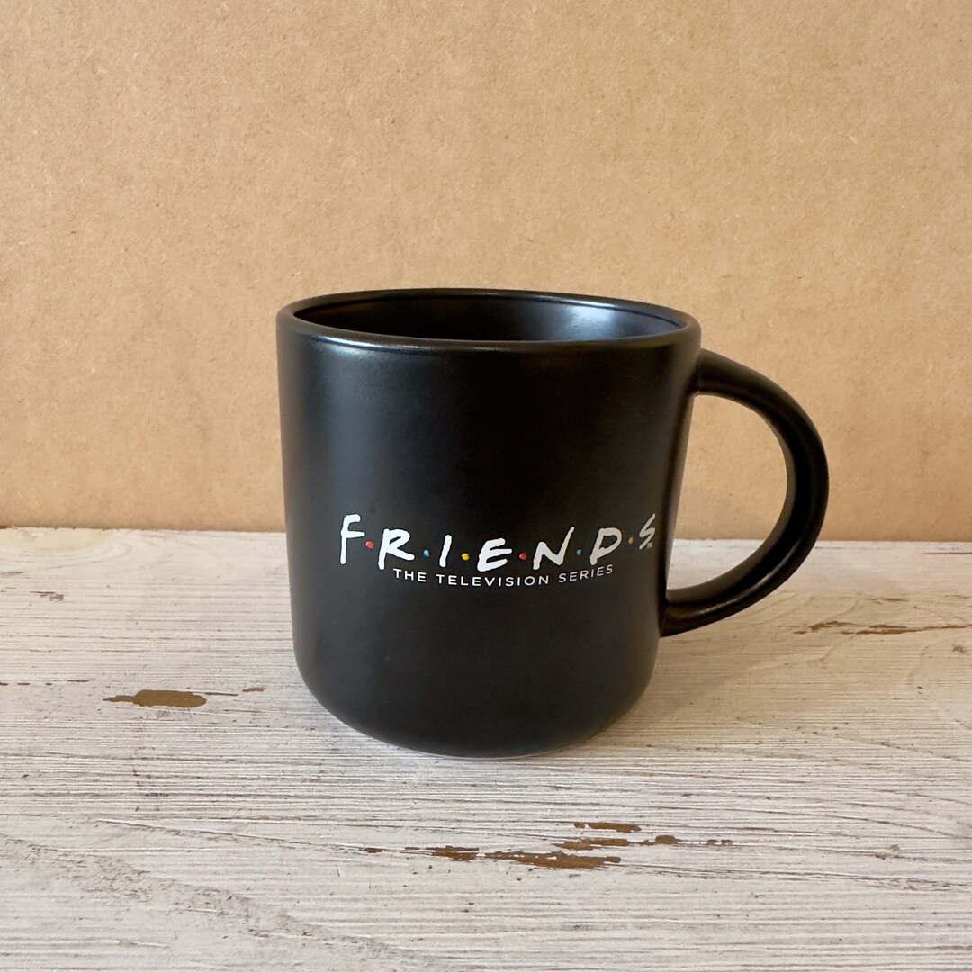 Vintage FRIENDS Ceramic Mug, Friends TV Show Black Mug, TV Show Fan ...