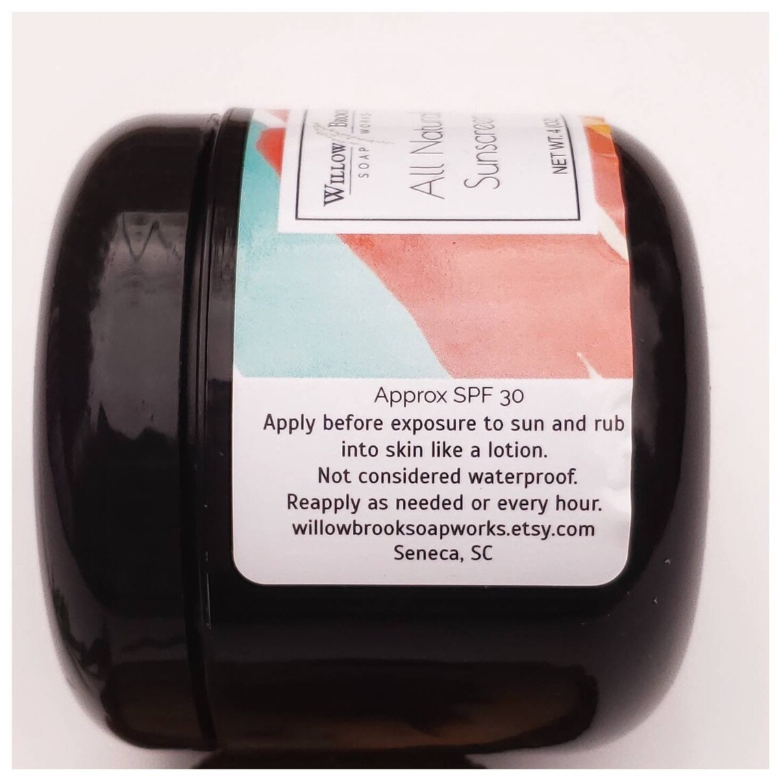 All Natural Sunscreen, SPF 30, Sunblock. Non Nano Zinc Sunscreen - Etsy