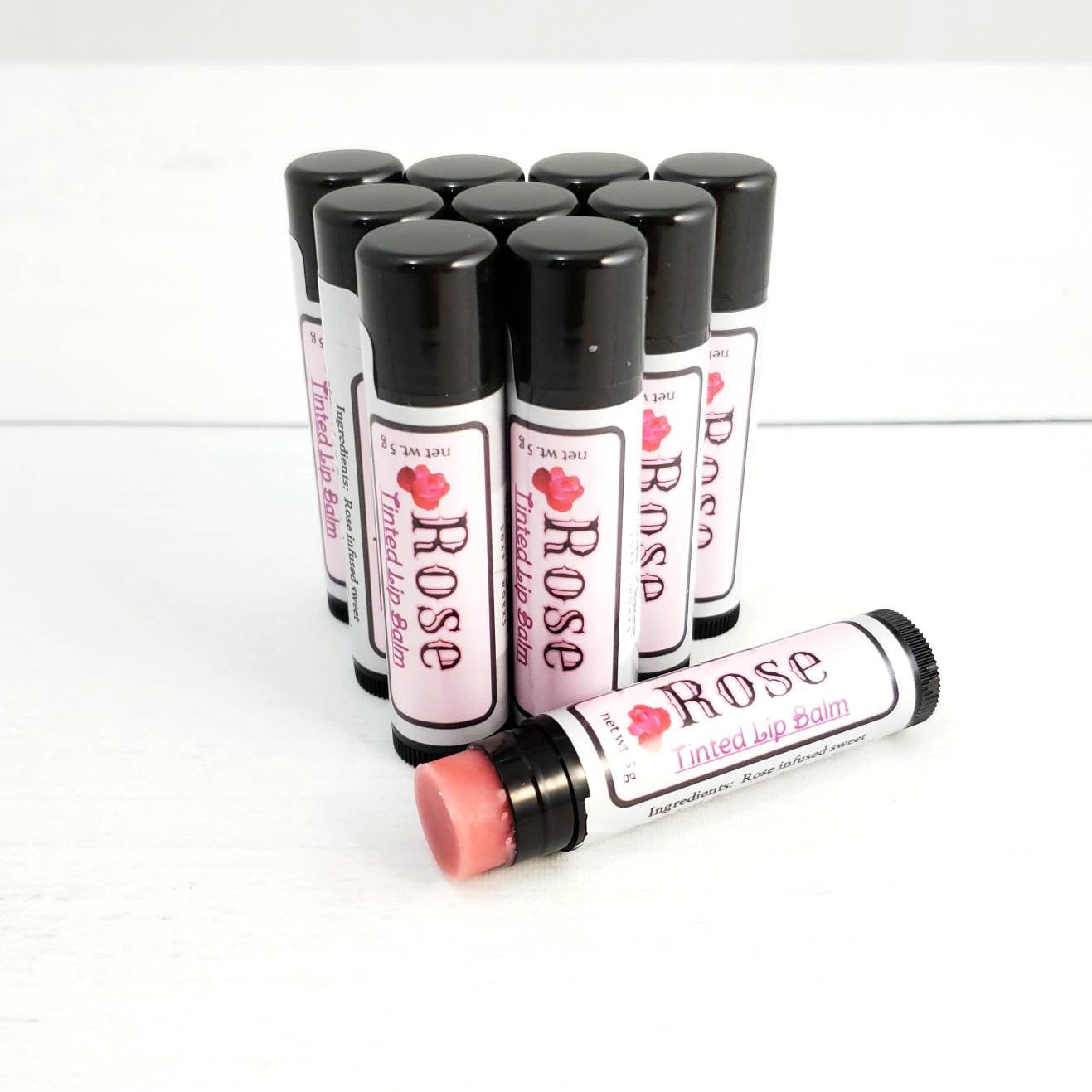 Rose Lip Balm, Handmade Chapstick - Etsy