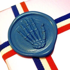 Skeleton Hand Bones Wax Seal Stamp / Wedding Invitation / - Etsy