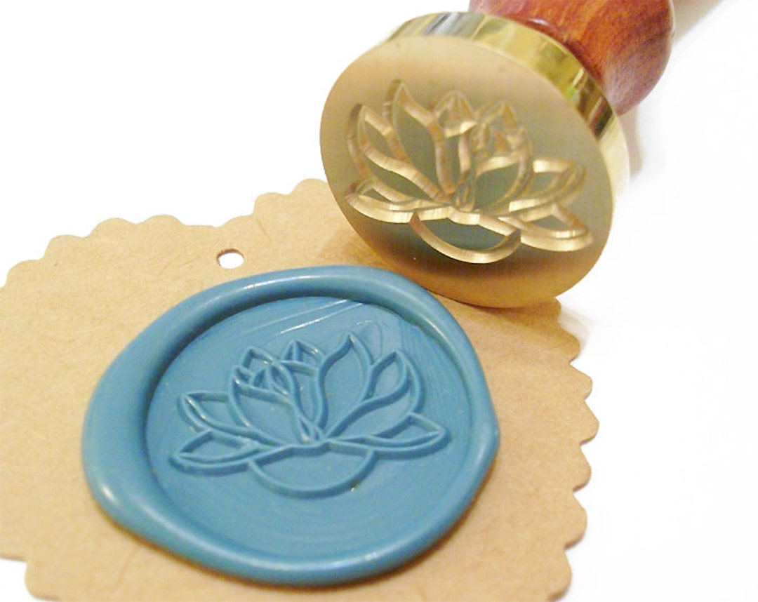 Lotus Flower Wax Seal Stamp: Wedding Invitation Envelope Seal - Etsy