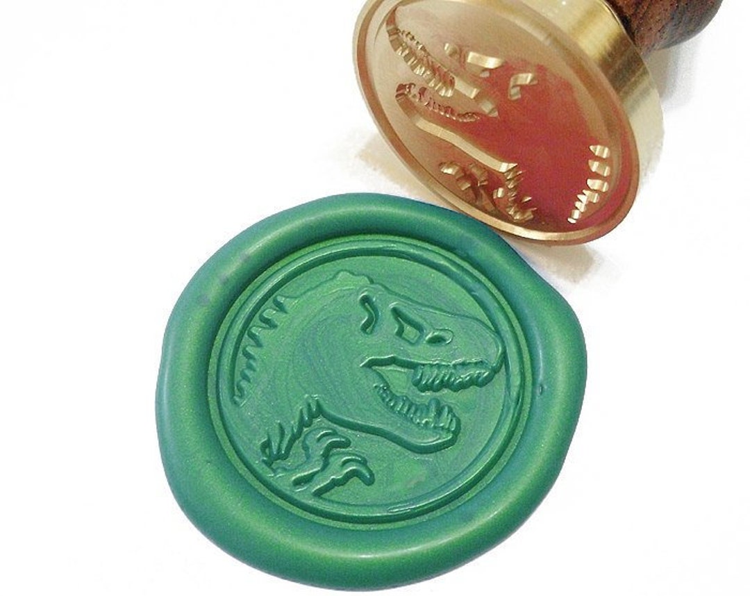 DINOSAUR T-REX SKULL Tyrannosaurus Bone Wax Seal Stamp or Wax Stick Box ...