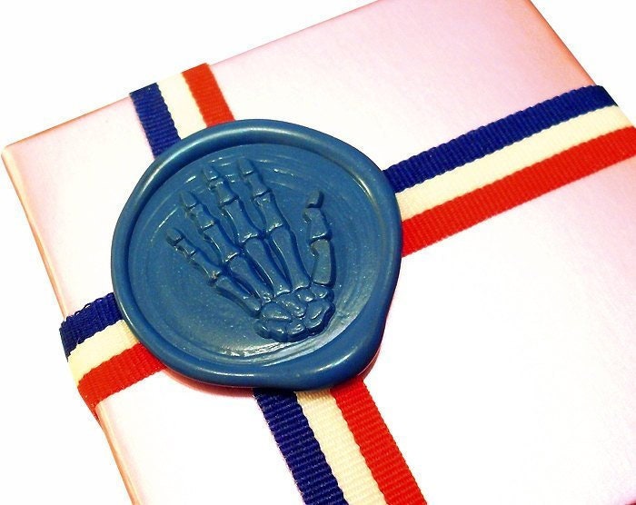 Skeleton Hand Bones Wax Seal Stamp / Wedding Invitation / | Etsy