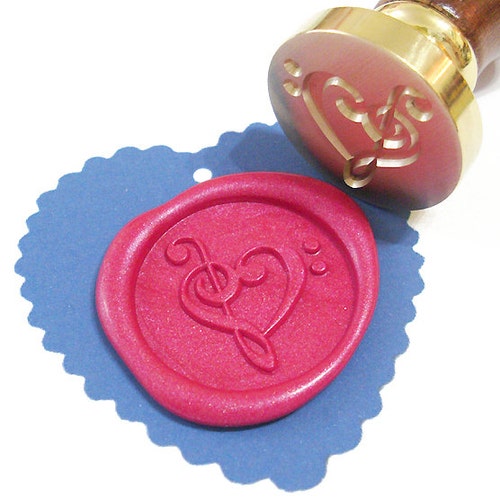 MUSIC HEART Music Note Treble Clef Wax Seal Stamp Wedding - Etsy