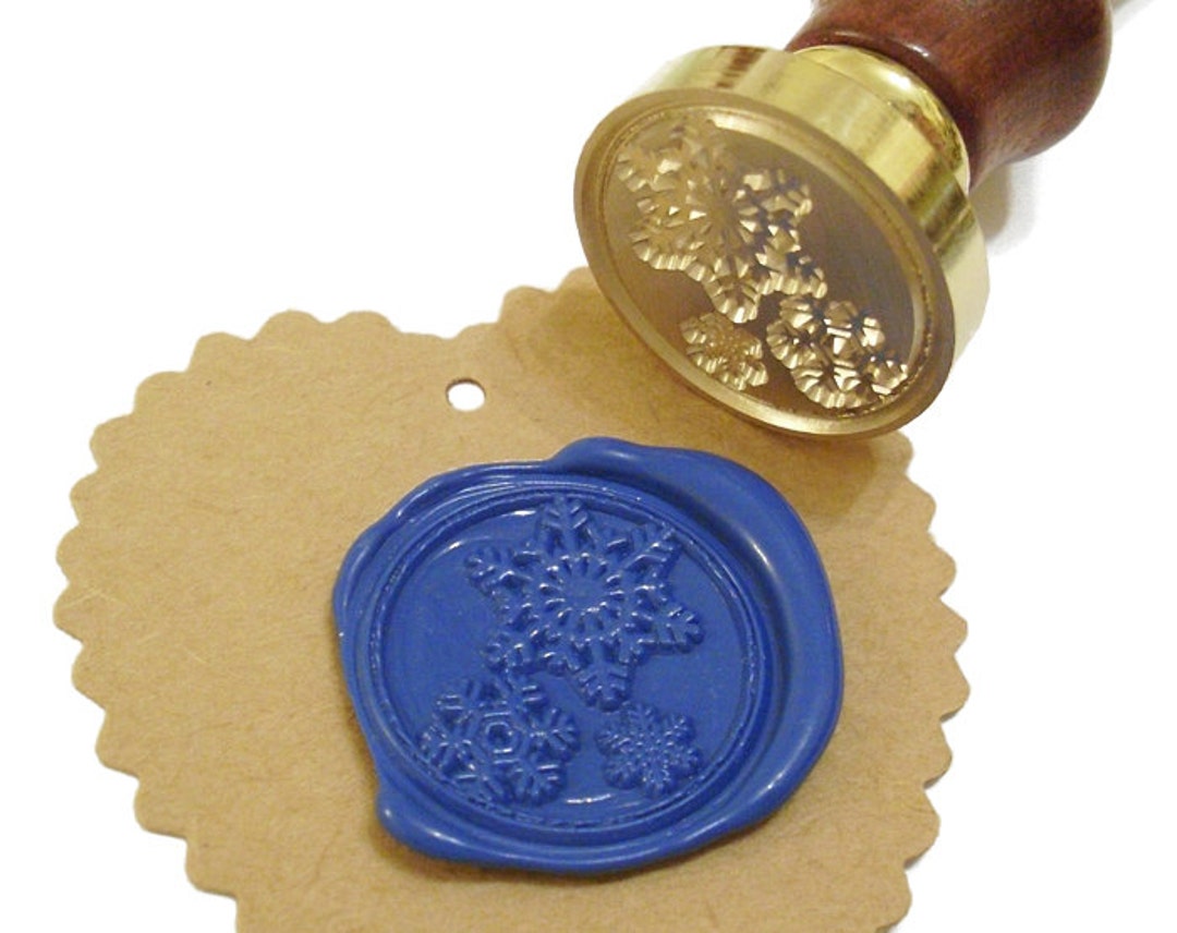CHRISTMAS SNOWFLAKE SNOW Wax Seal Stamp / Wedding Invitation / Xmas ...