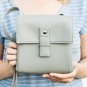 Grey Crossbody Purse Small Vegan Bag Grey Purse Small - Etsy