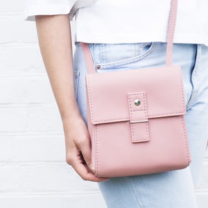 Small Crossbody Purse Light Blue Crossbody Bag Vegan Leather Crossbody ...