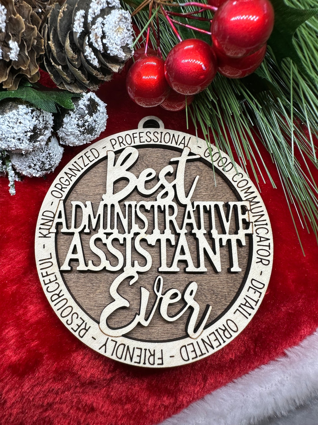 Ornament Best Administrative Assistant Ever New Style Laser Cut Wood ...