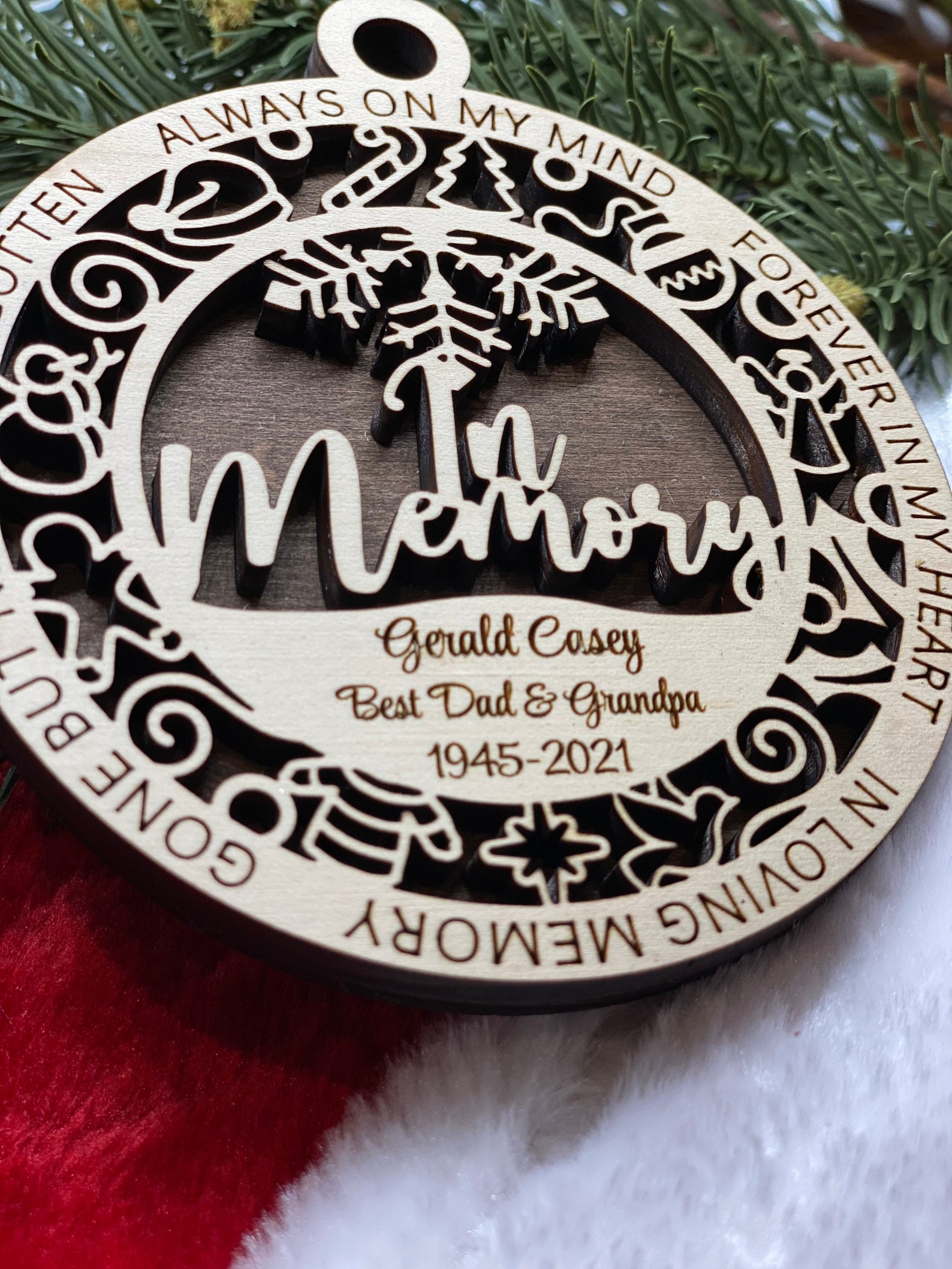 Ornament Memorial in Memory Loved One Friend Personalized - Etsy