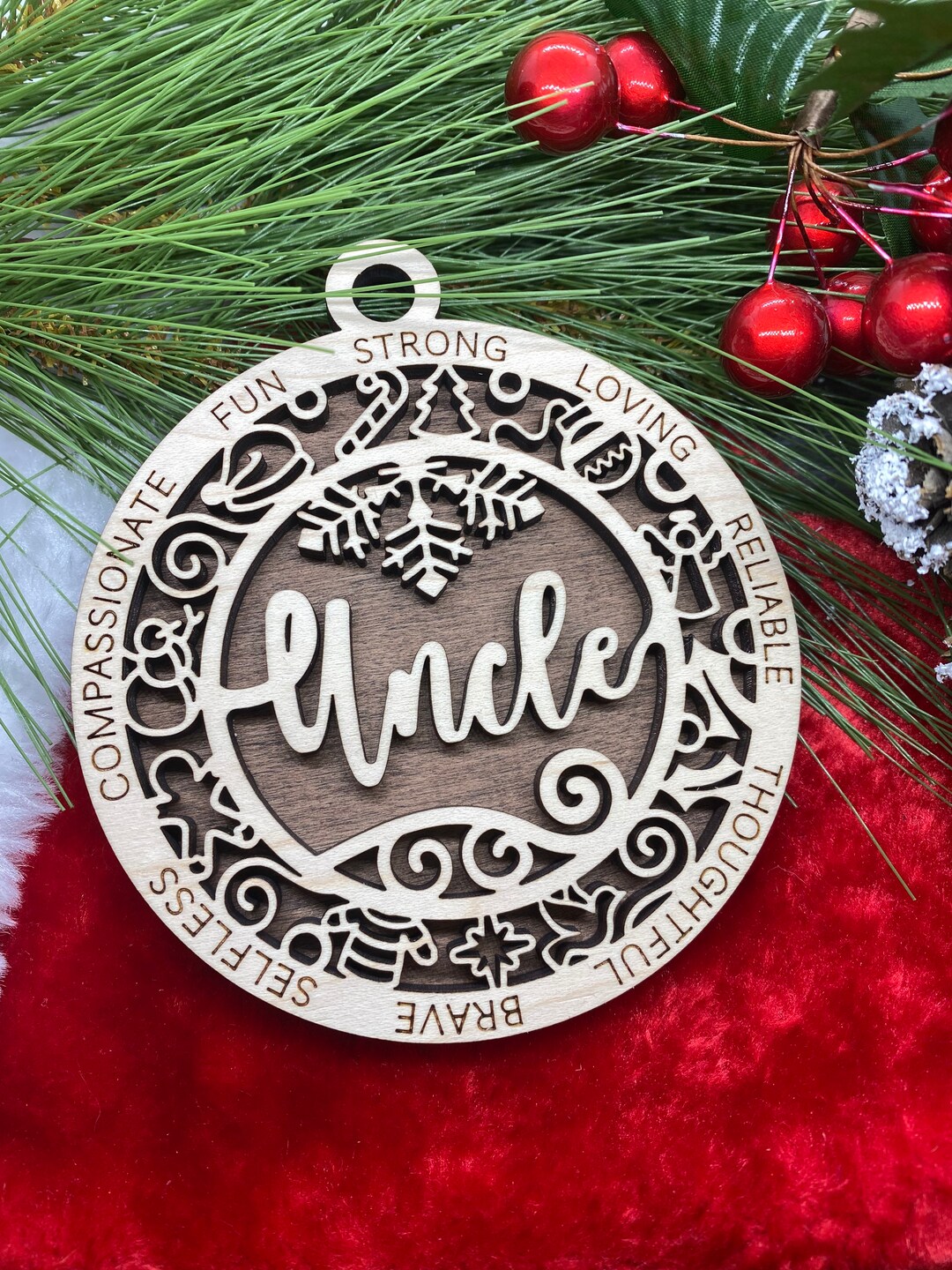Ornament Uncle Tio Family Laser Cut Wood Christmas Gift - Etsy Singapore