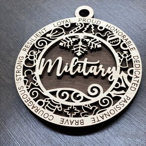 Ornament Military Services Laser Cut Wood Christmas Gift Holiday - Etsy