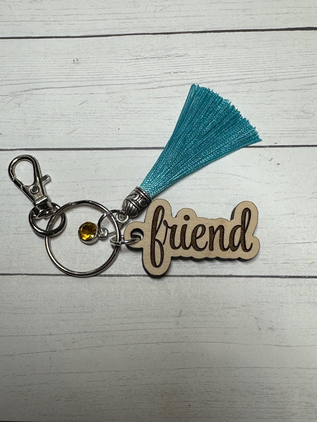 Wooden Engraved Laser Cut Keychain Sister Sis Sibling Zipper Pull ...