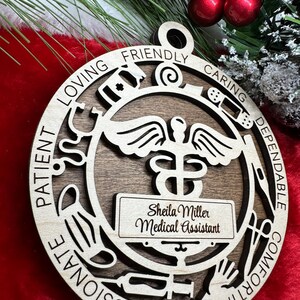Ornament Custom Medical Symbol Doctor Dr RN Nurse Medical Staff Laser ...