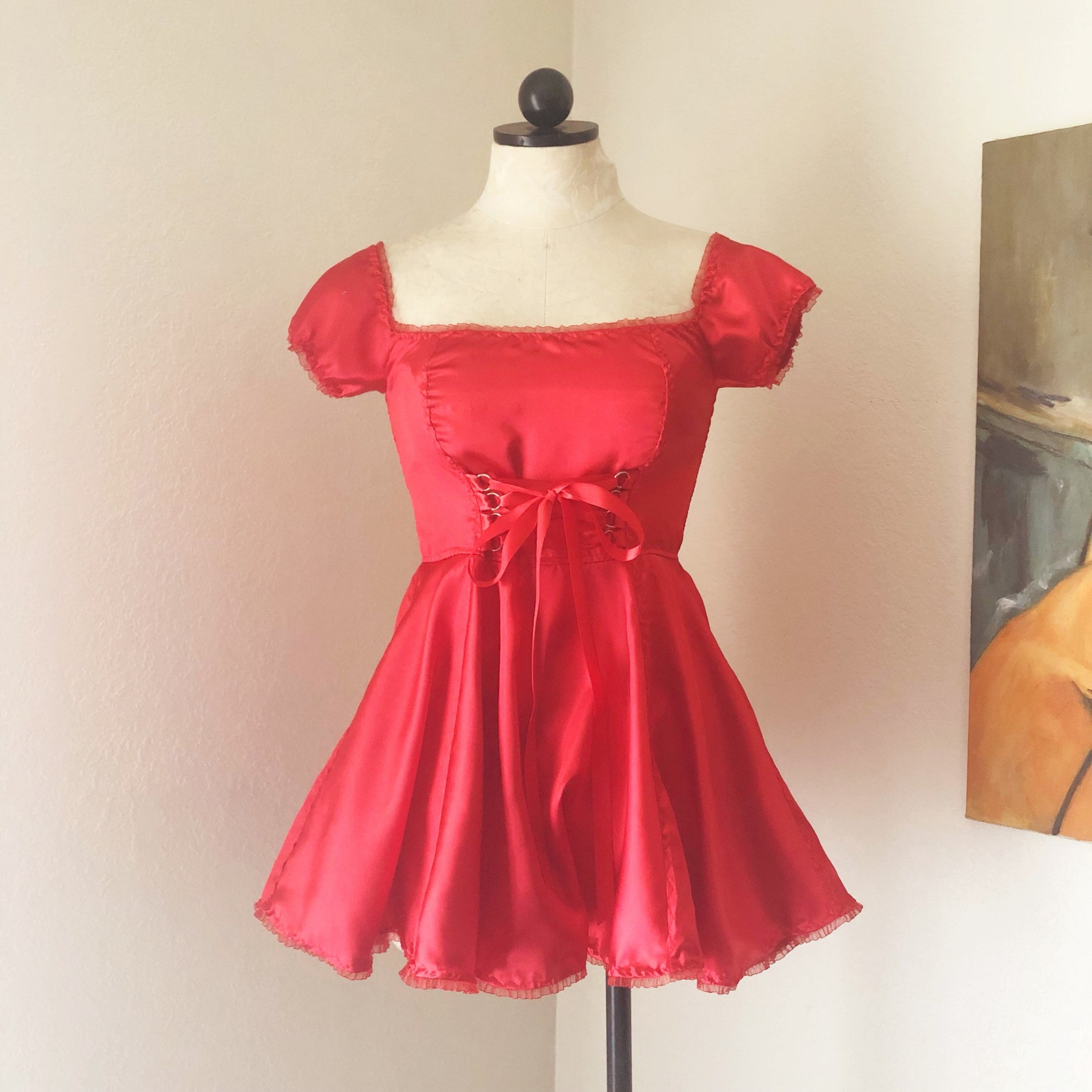Tori Barmaid Satin Dress - Etsy