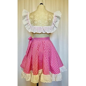 Dolly Set- Gingham Crop Top and Matching Skirt Cottage Style Western - Etsy