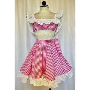 Dolly Set- Gingham Crop Top and Matching Skirt Cottage Style Western - Etsy