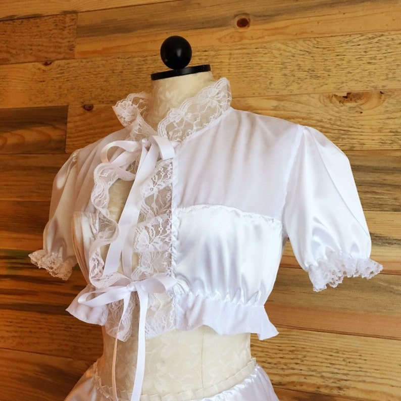 Antoinette Playset Lingerie Victorian Ruffled Bed Jacket - Etsy
