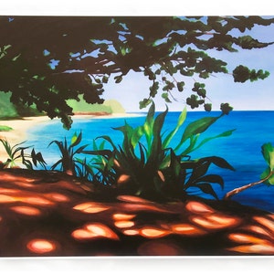 Anini Kauai Print Hanalei Art Northshore Kauai Kamani Tree - Etsy
