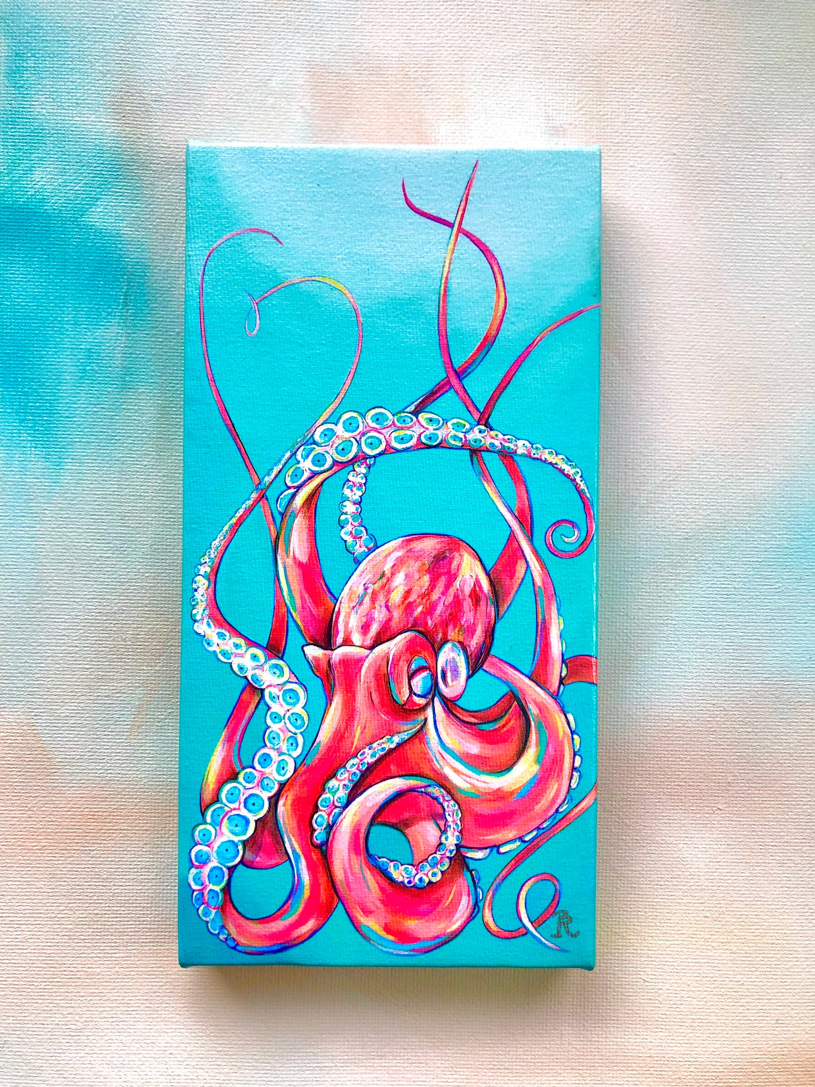 Octopus Squid Art Tako Print Hawaiian Hee Kauai Artist | Etsy
