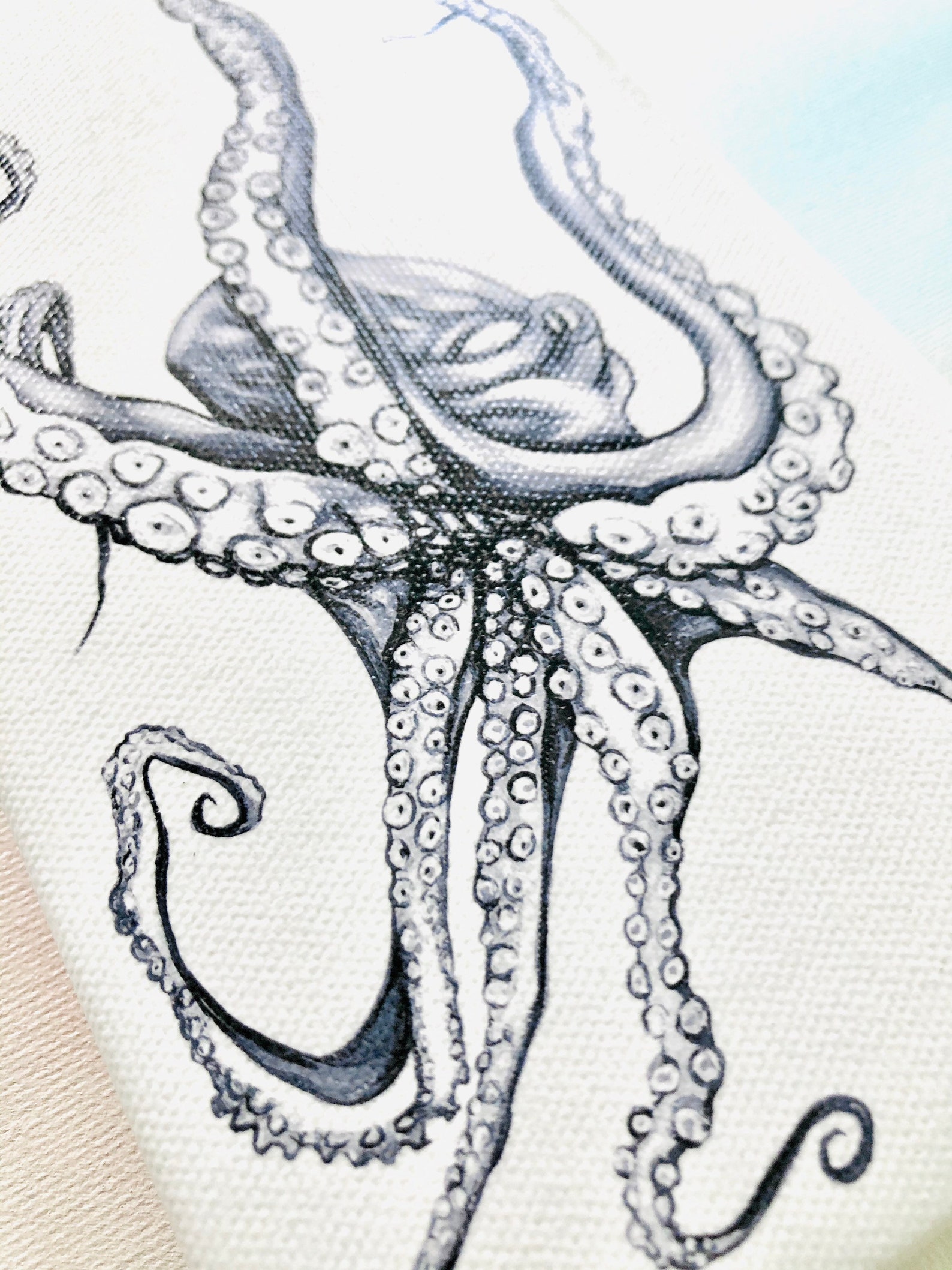 Black and White Tako Art B&W Octopus Print Hawaiian - Etsy