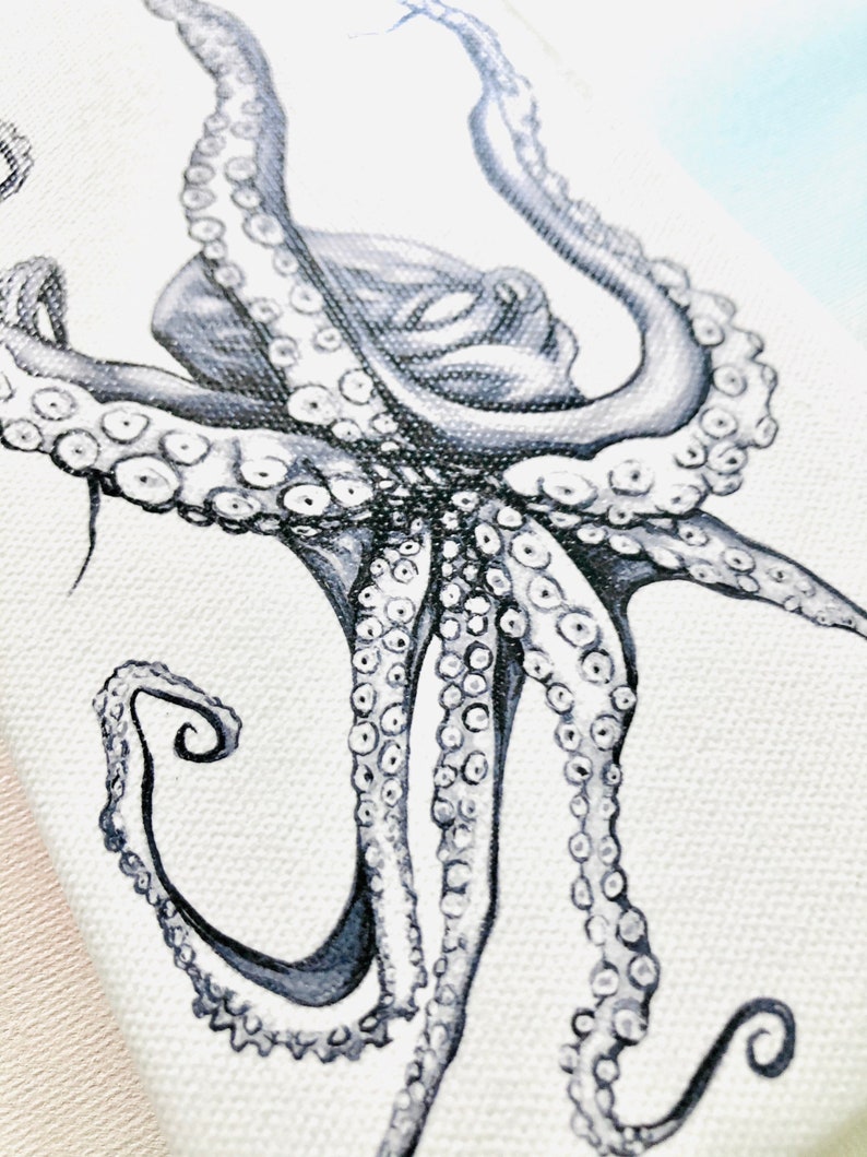 Black and White Tako Art B&W Octopus Print Hawaiian - Etsy