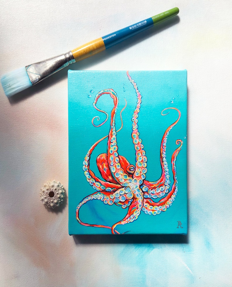 Kauai Octopus Art Print, Hawaii Ocean Decor, He'e Tako Artwork - Etsy