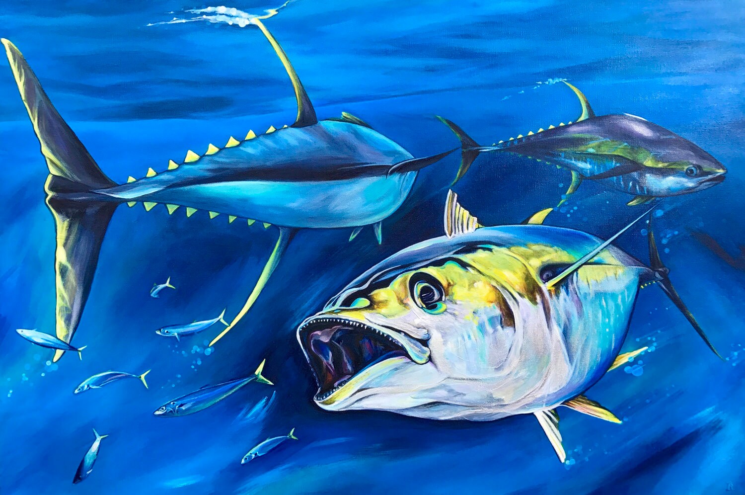 Ahi Tuna Print ahi Fever Yellowfin Art Sport - Etsy