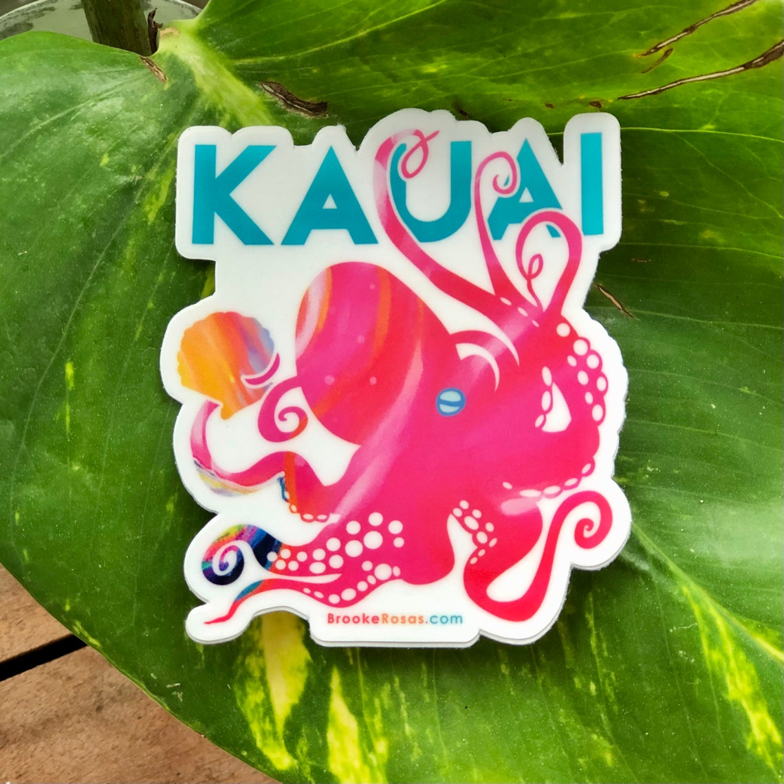 Octopus Kauai Sticker Tako Kauai Souvenir He'e Hawaii | Etsy