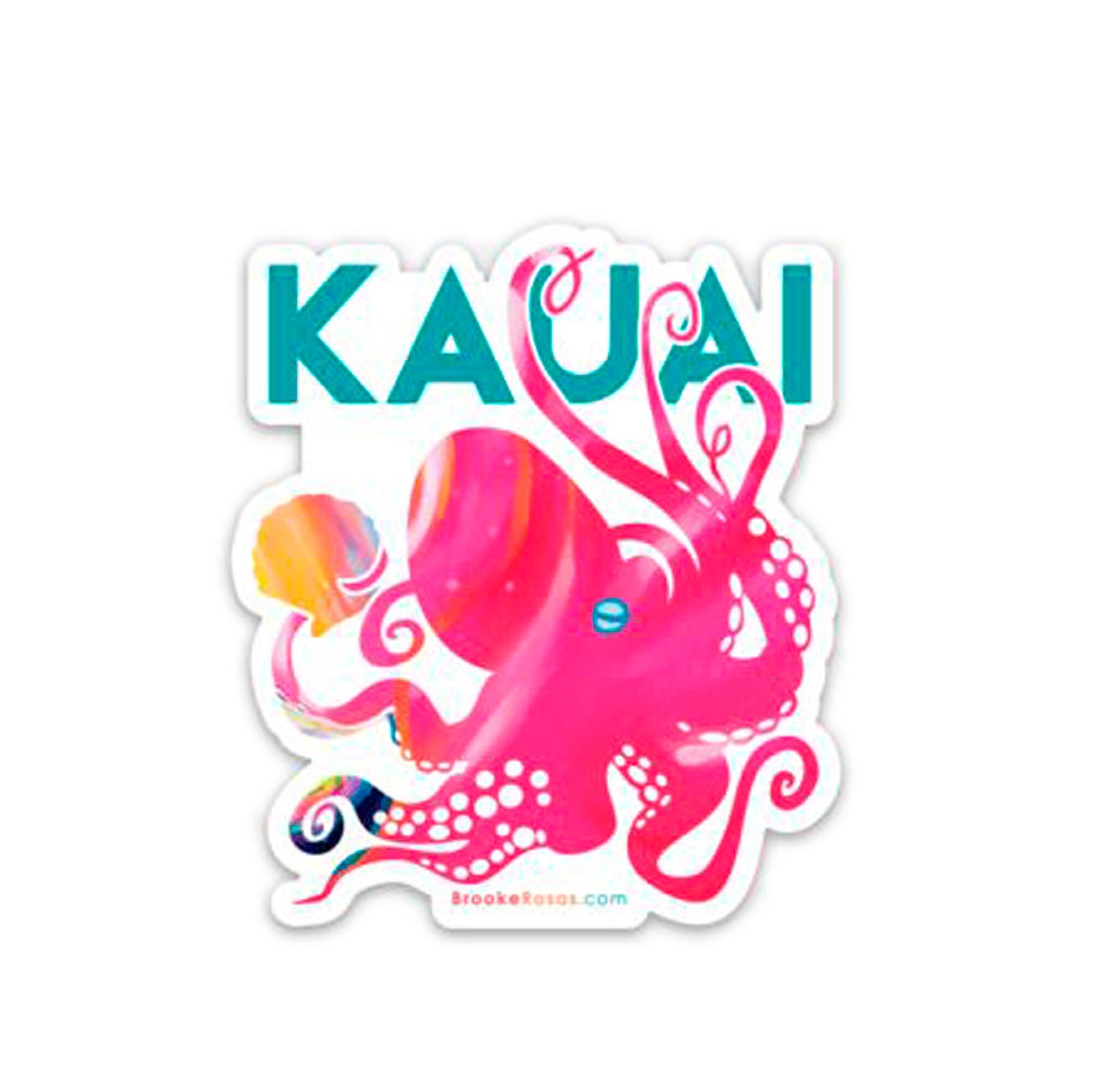Octopus Kauai Sticker Tako Kauai Souvenir He'e Hawaii - Etsy