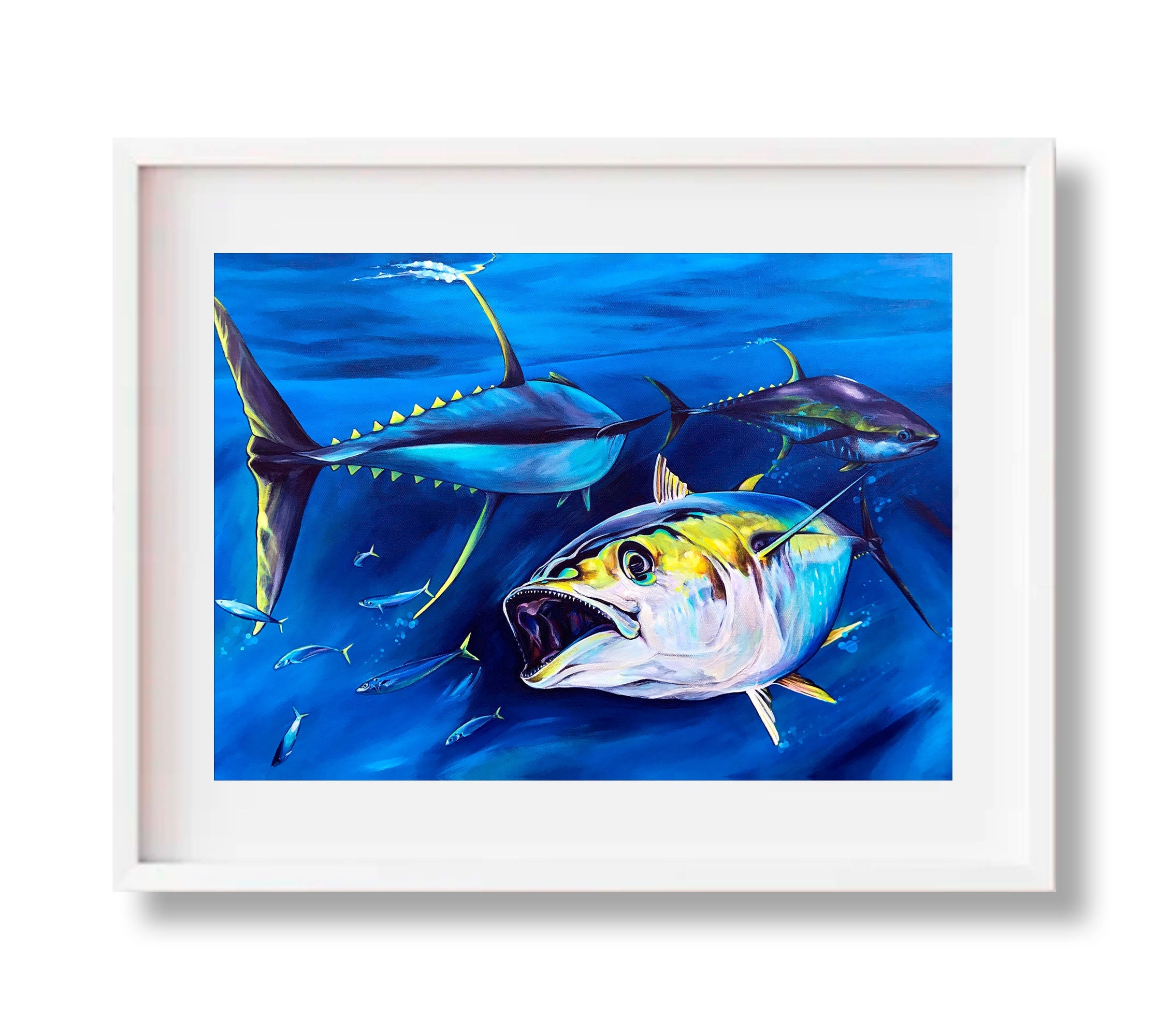 Ahi Tuna Print ahi Fever Yellowfin Art Sport - Etsy