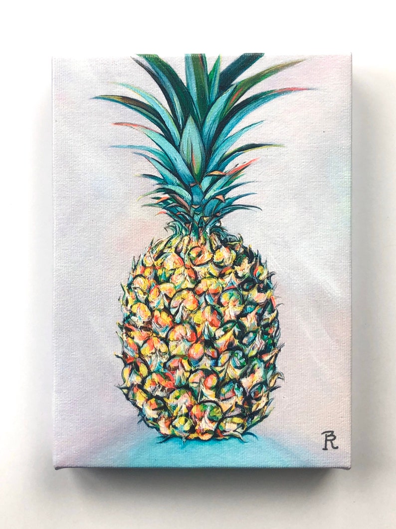 Pastel Pineapple Art Print aloha Fruit Tropical Ananas - Etsy