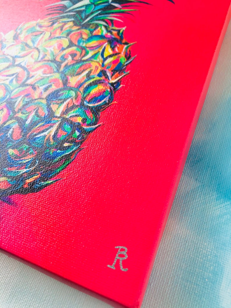 Pineapple on Pink Print Pineapple Decor Tropical Ananas Art - Etsy