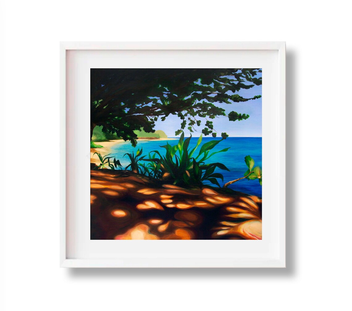 Anini Kauai Print Hanalei Art Northshore Kauai Kamani Tree - Etsy