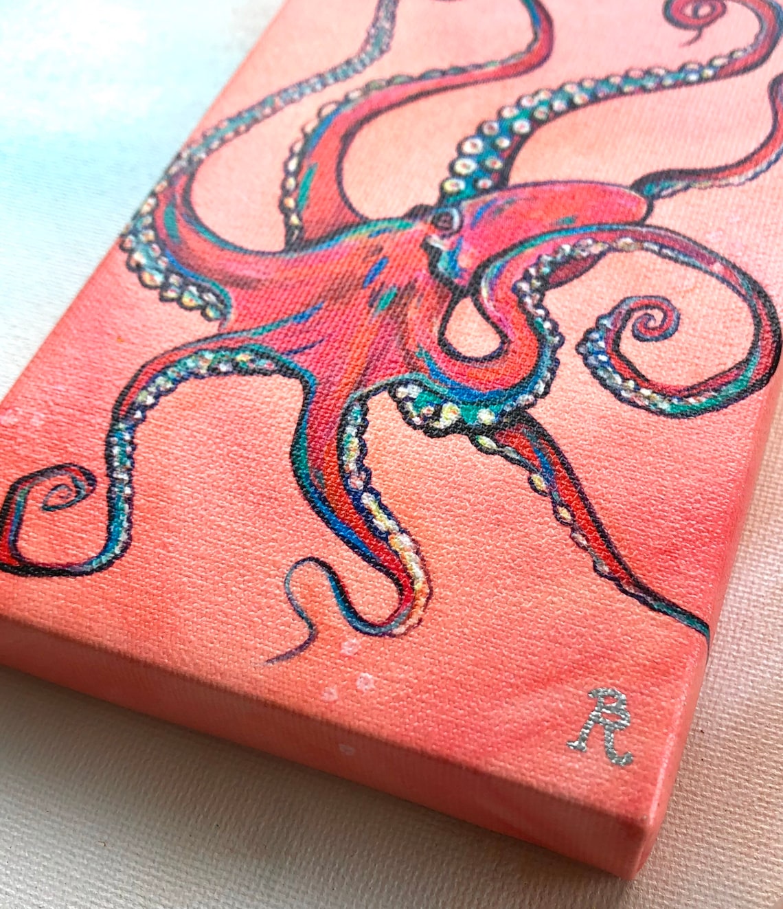 Coral Tako Art Print, Octopus Squid Décor, Hawaiian He'e Tentacles - Etsy
