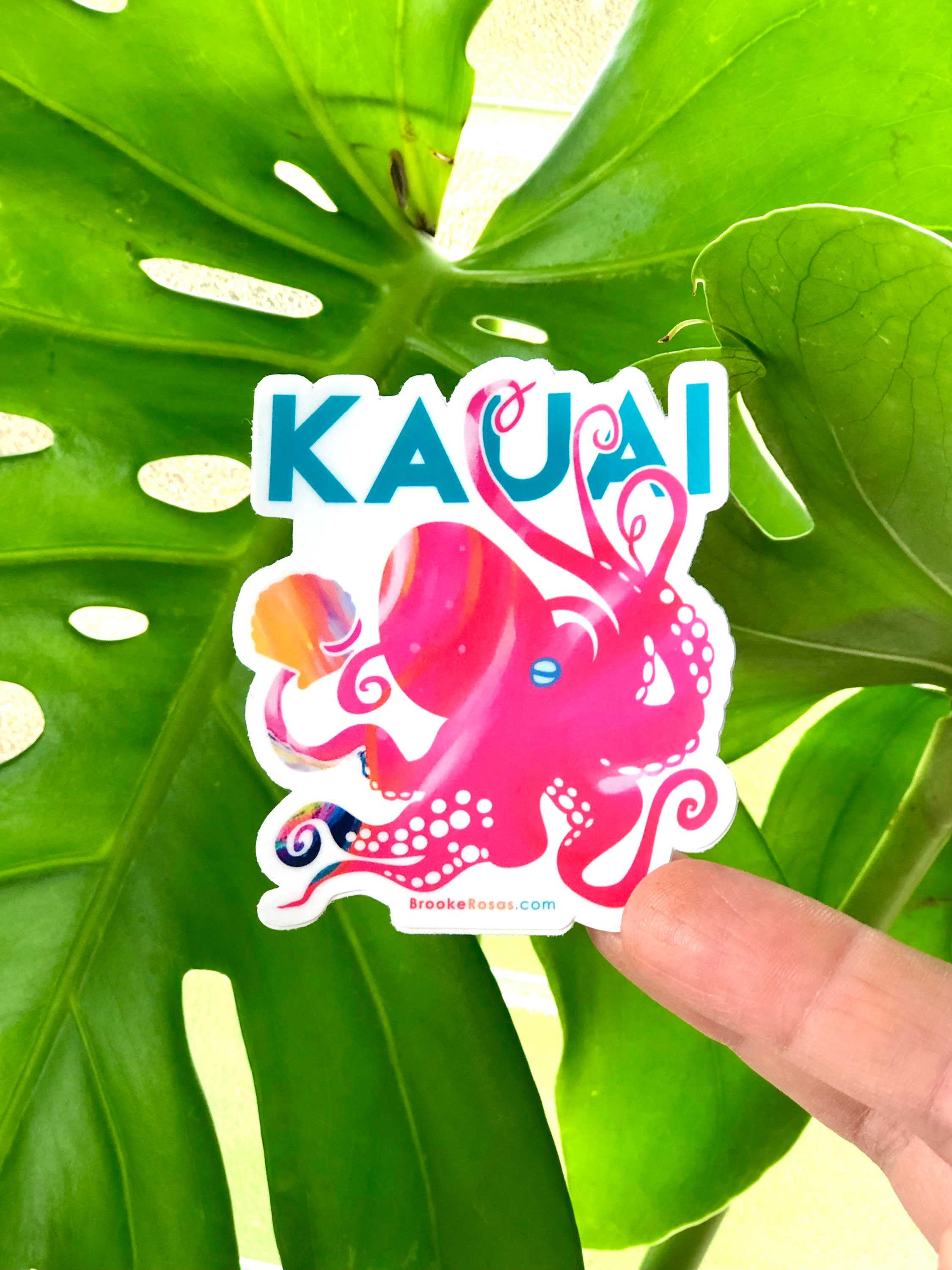 Octopus Kauai Sticker Tako Kauai Souvenir He'e Hawaii - Etsy