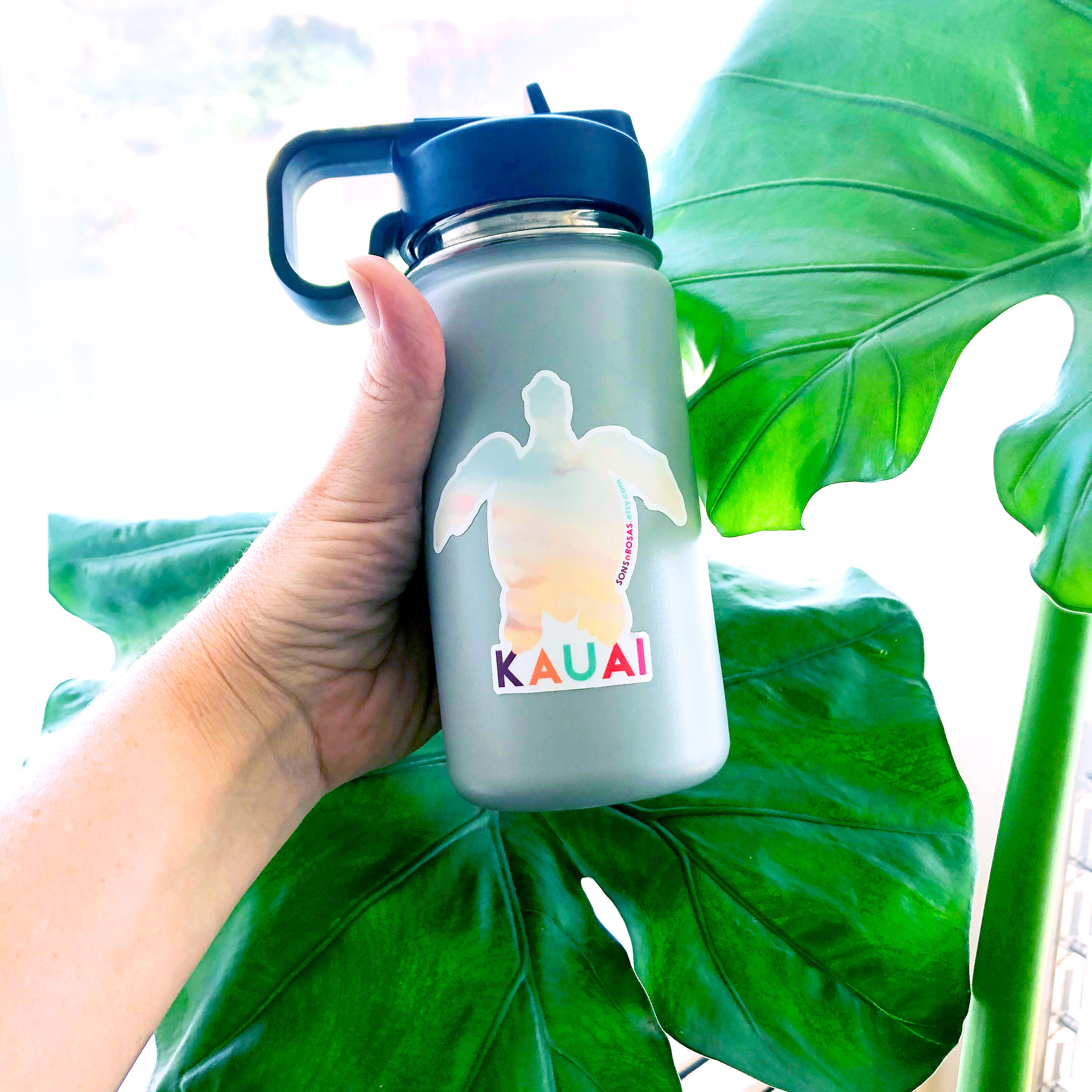 Kauai Honu Sticker, Pastel Sea Turtle Decal, Hawaii Souvenir - Etsy