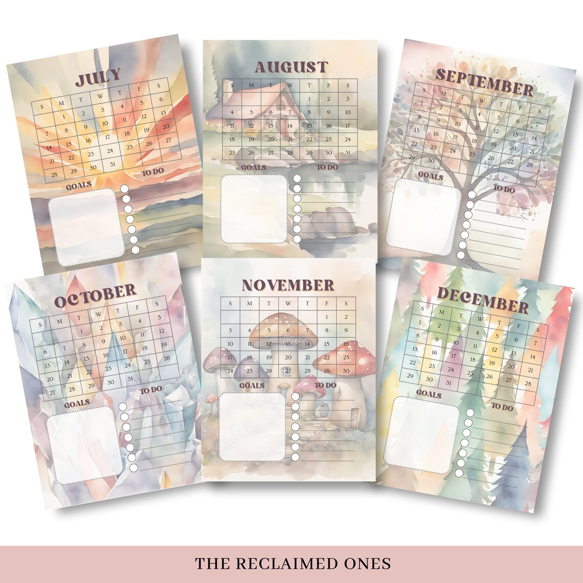 2024 Calendar Printable Hippie Calendar for Crunchy People Good Vibes ...