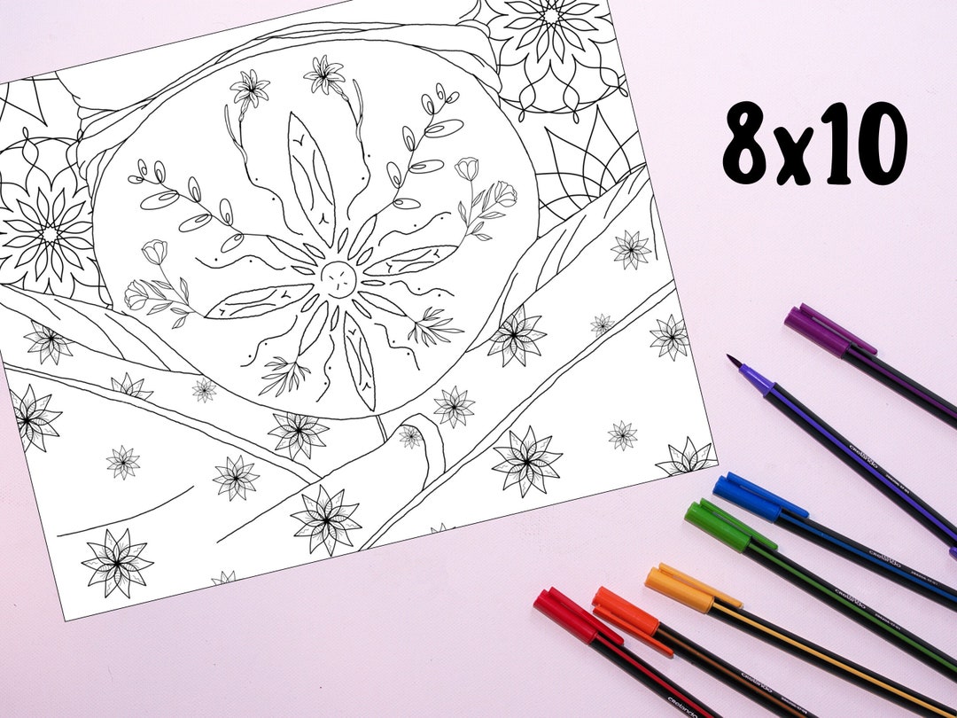 Pregnancy Coloring Page Printable | Pregnant Mama | Homebirth Coloring ...