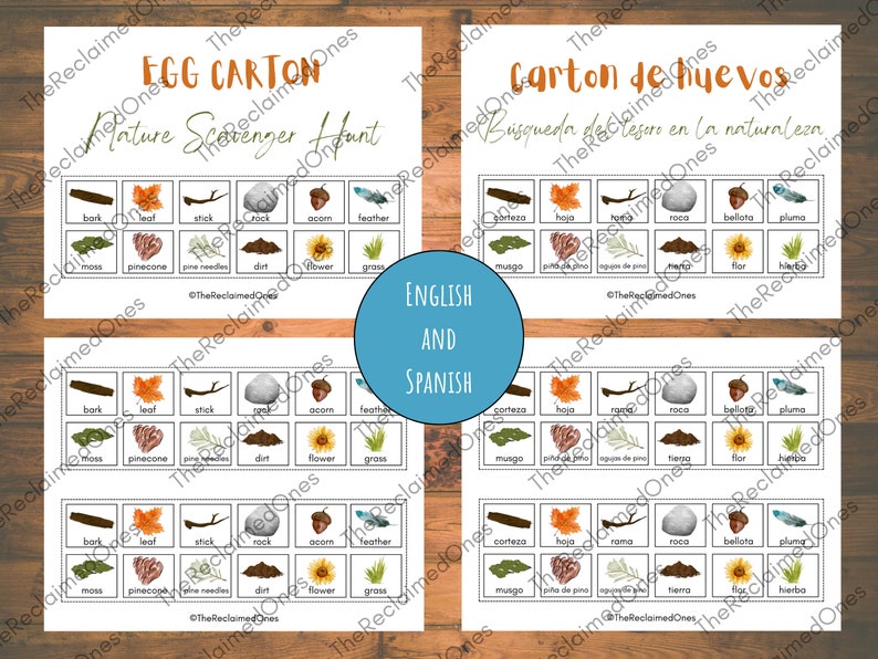 Egg Carton Nature Scavenger Hunt Printable Fall Scavenger Hunt ...