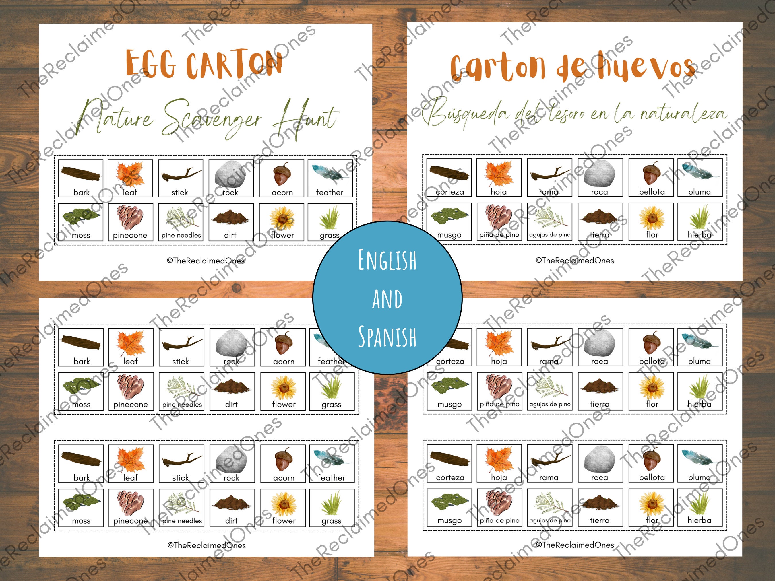 Egg Carton Nature Scavenger Hunt Printable Fall Scavenger Hunt ...