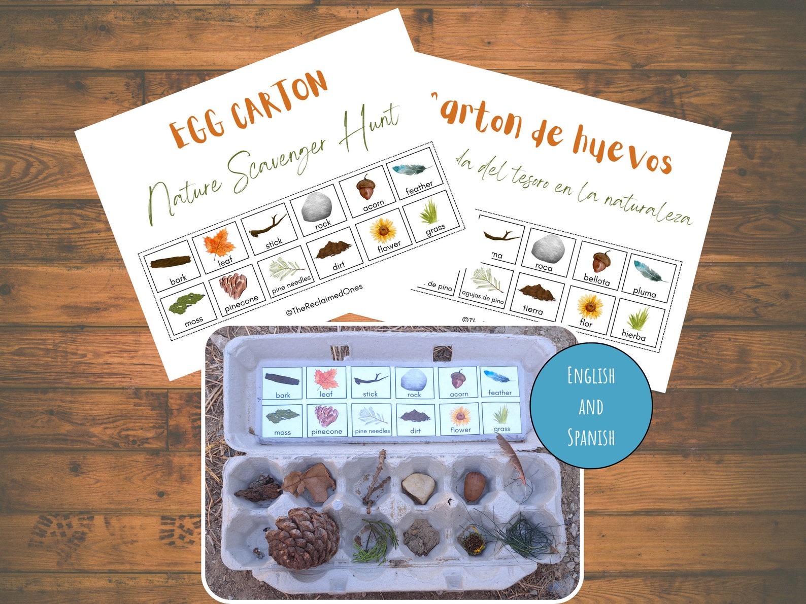Egg Carton Nature Scavenger Hunt Printable Fall Scavenger Hunt ...