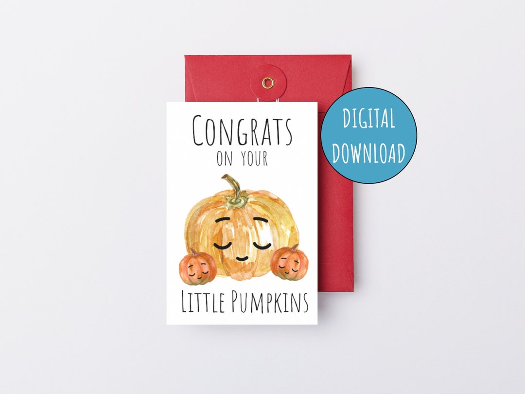 Congrats on Your Little Pumpkins Printable Autumn Baby Shower - Etsy