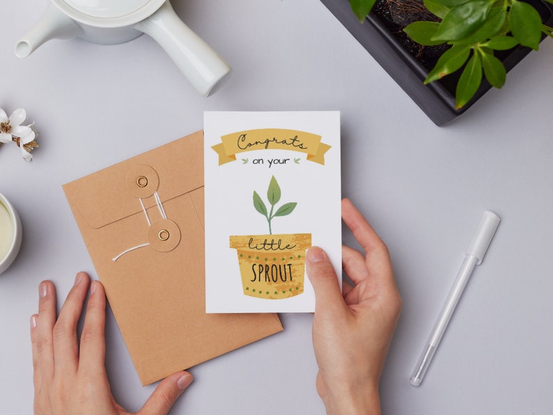 Printable Baby Shower Card Gender Neutral Congrats on Your Little ...