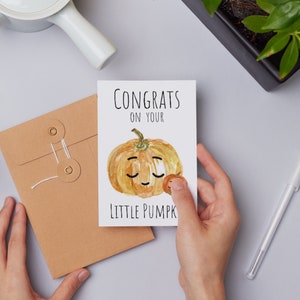 Congrats on Your Little Pumpkin Printable Autumn Baby Shower - Etsy