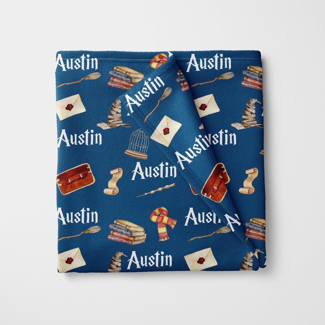 Personalized Wizard Baby Blanket, Wizard Nursery, Throw, Baby Shower ...