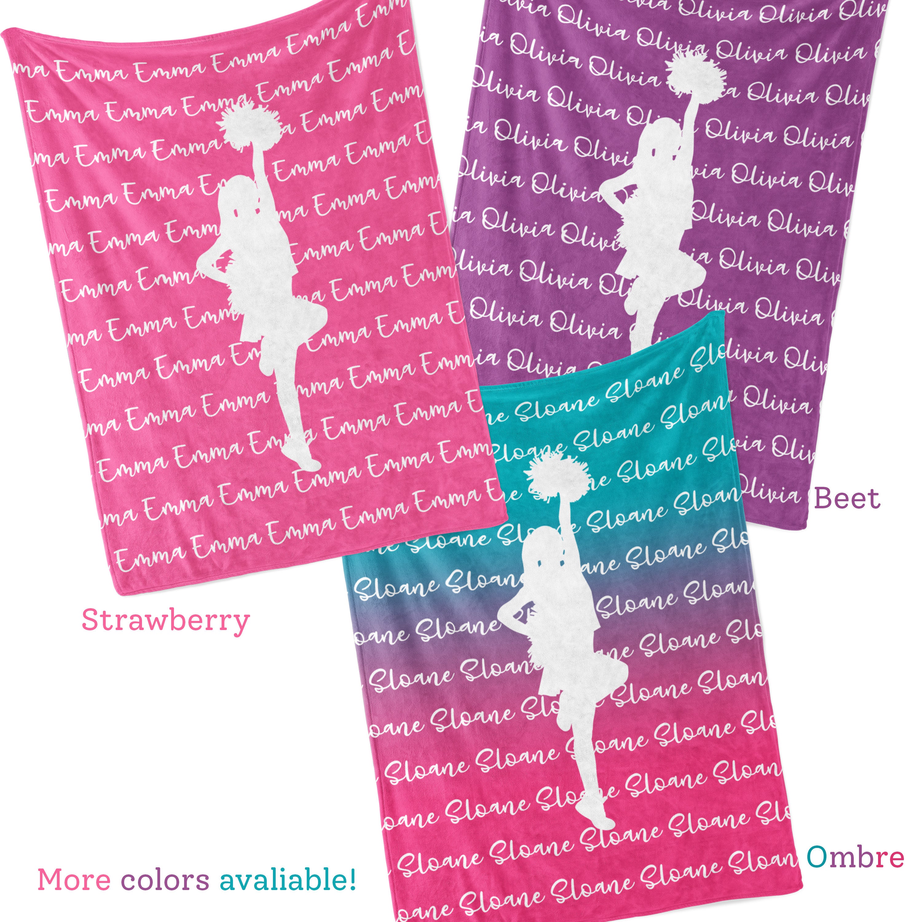 Personalized Cheerleader Blanket Cheer Team Gift | Etsy