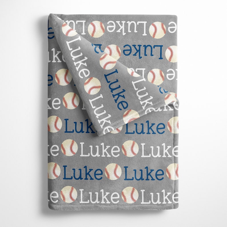 Personalized Baseball Blanket for Baby or Big Kid Baby Shower | Etsy